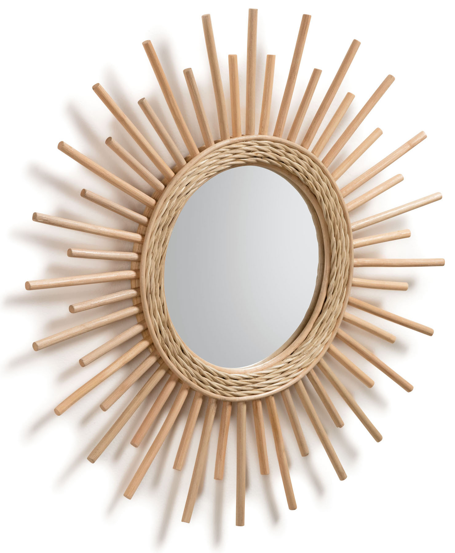 Lustro ∅60 cm naturalne, Kave Home - Meble - sklep meble.pl